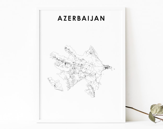 Azerbaijan Relief Map | Printable Decor - Etsy Canada