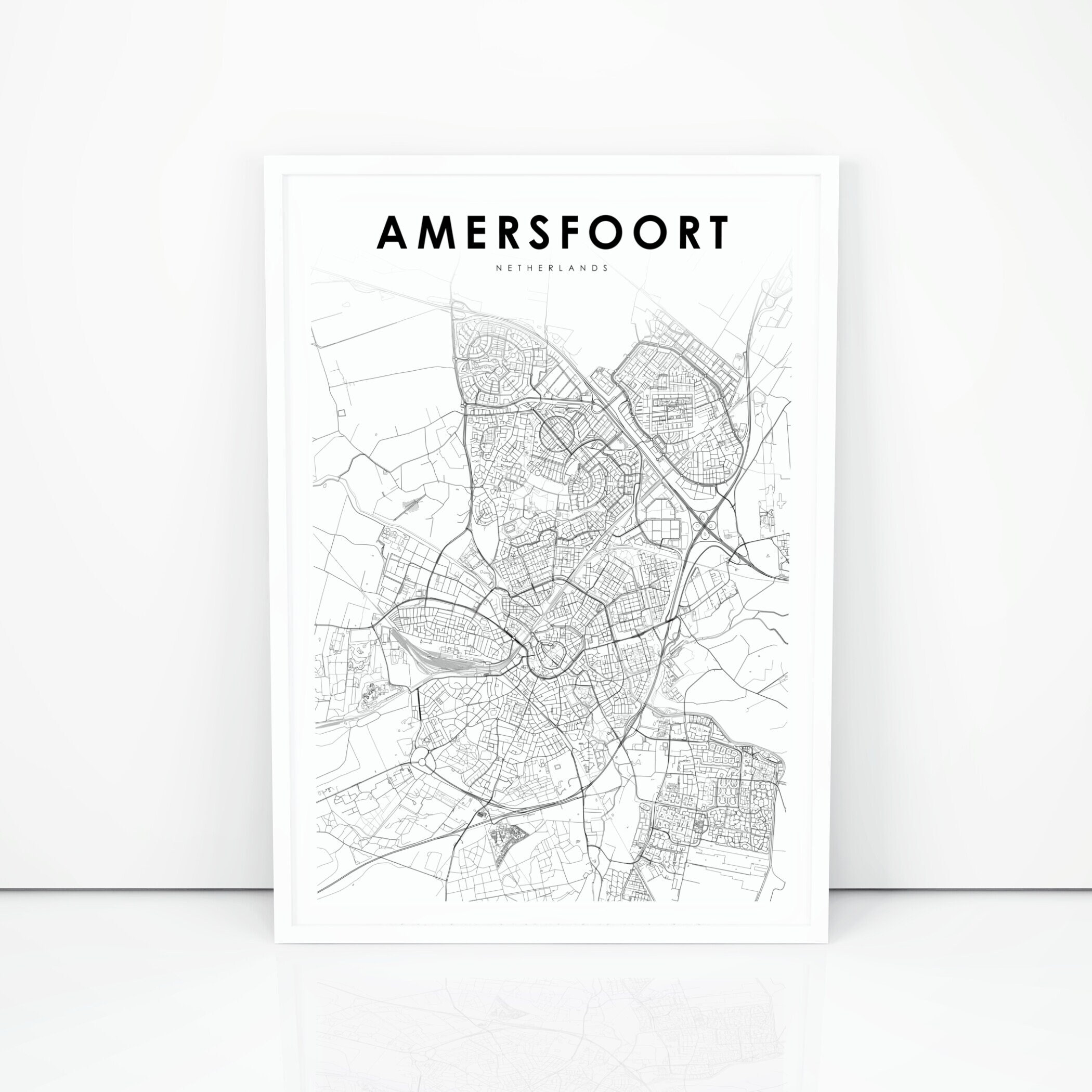 Amersfoort Netherlands Map Print Map Art Poster Utrecht | Etsy
