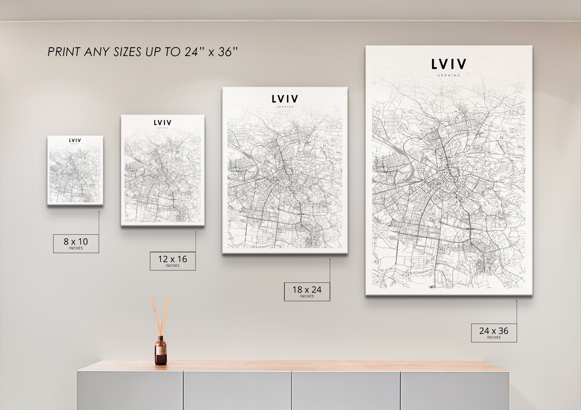 Lviv Ukraine Map Print Map Art Poster Львів Lvov Lviv - Etsy