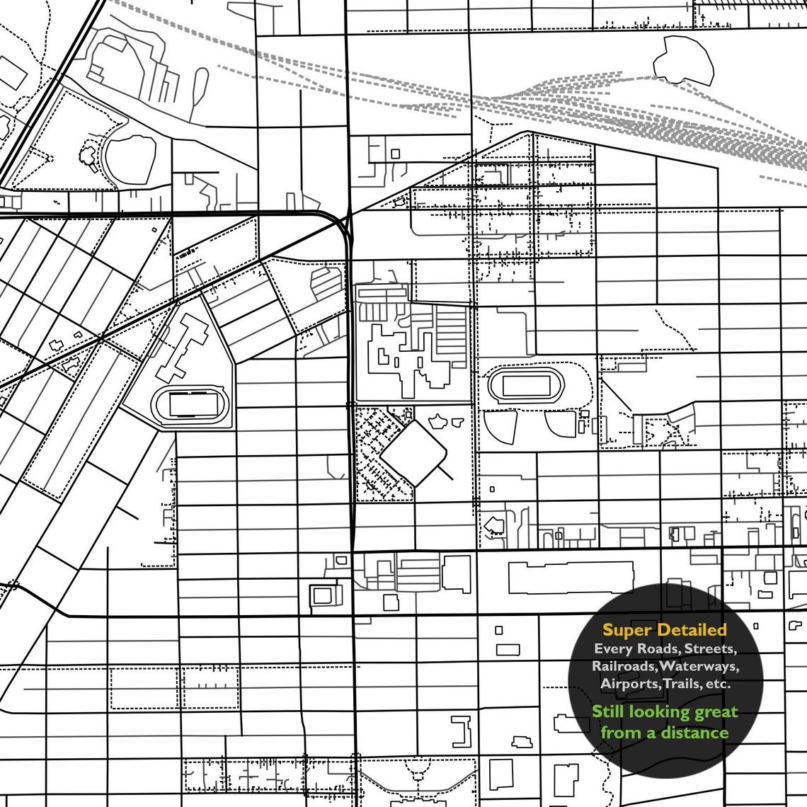 Helena MT Map Print, Montana USA Map Art Poster, City Street Road Map ...
