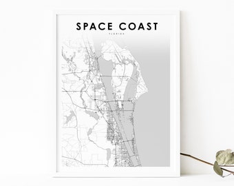 Space Coast Map Art - Etsy