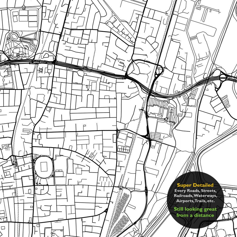 Tottenham London Map Print England UK United Kingdom Map Art | Etsy