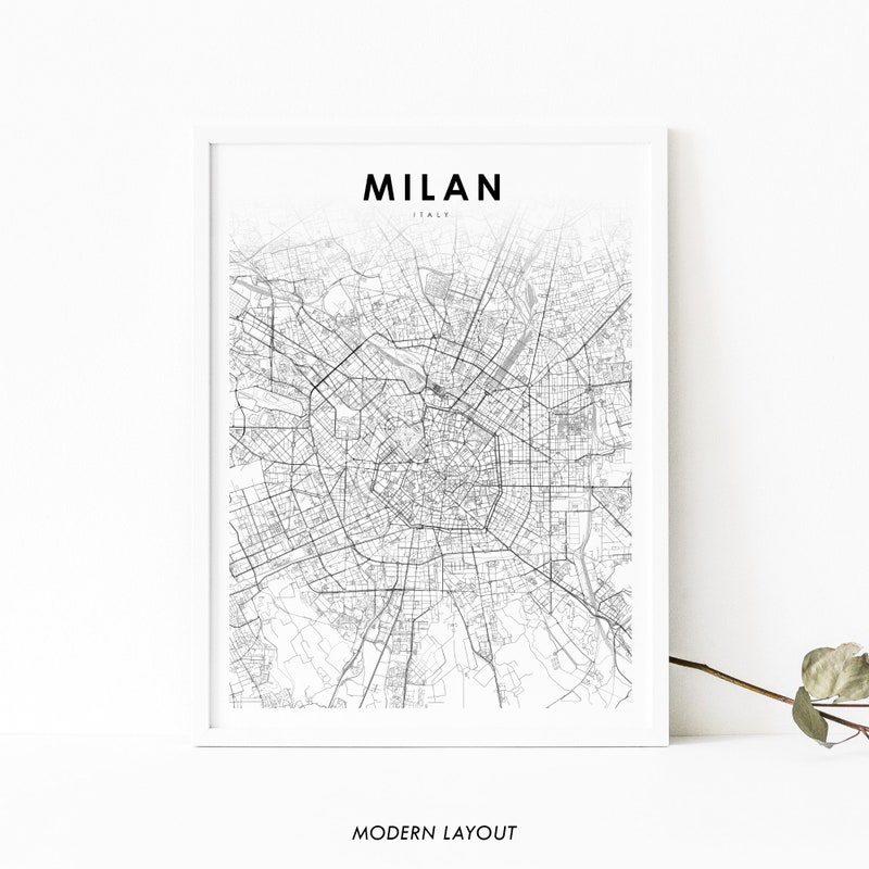 Poster Milano Map - Etsy