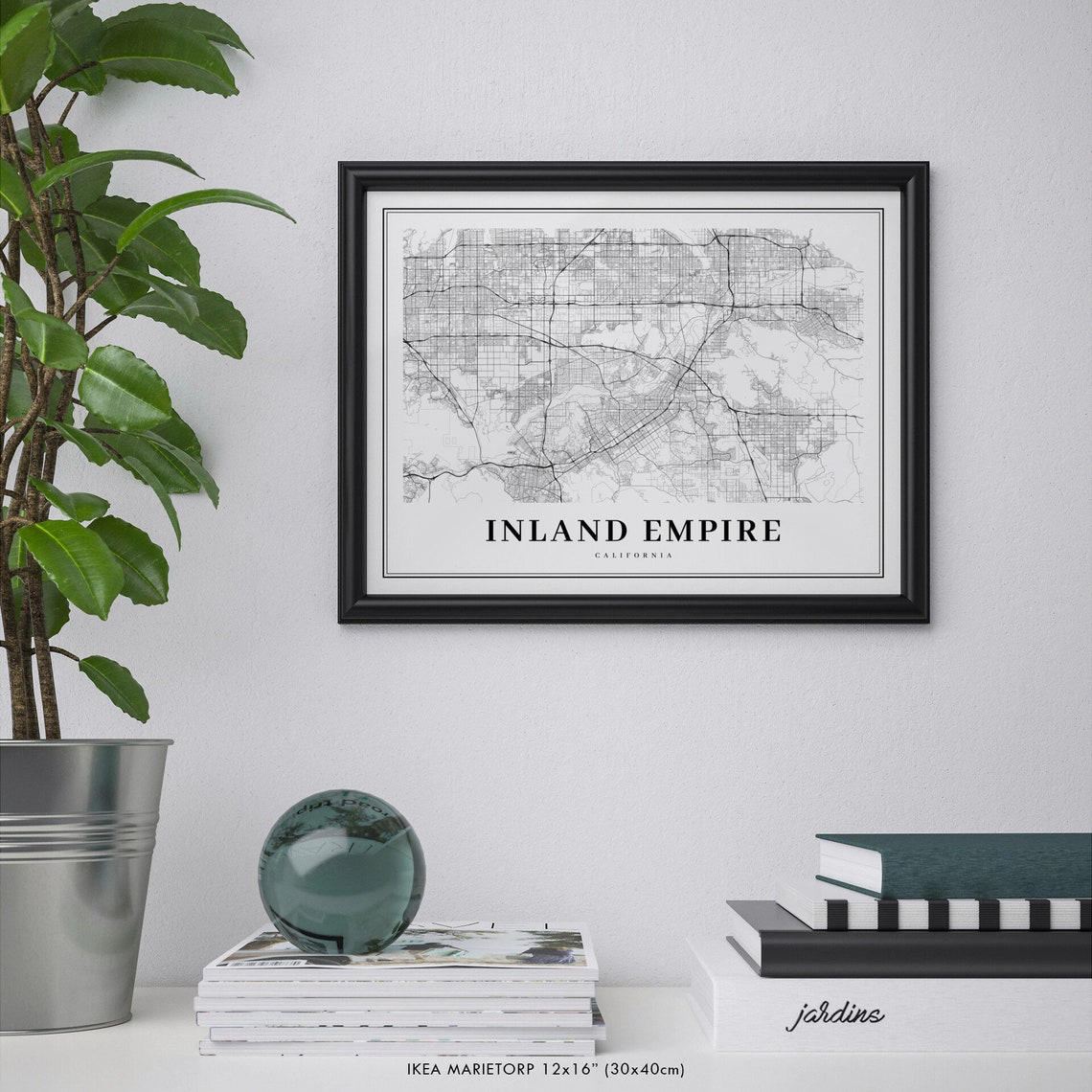 Inland Empire CA Map Print California USA Map Art Poster | Etsy