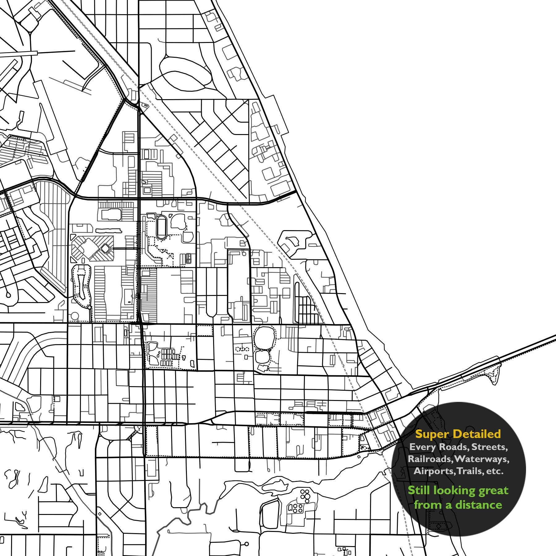 Melbourne FL Map Print, Florida USA Map Art Poster, Brevard County City ...