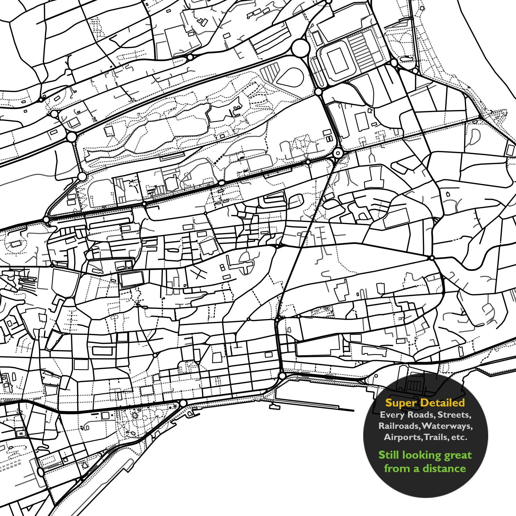 Santander Spain Map Print Map Art Poster Cantabria España | Etsy