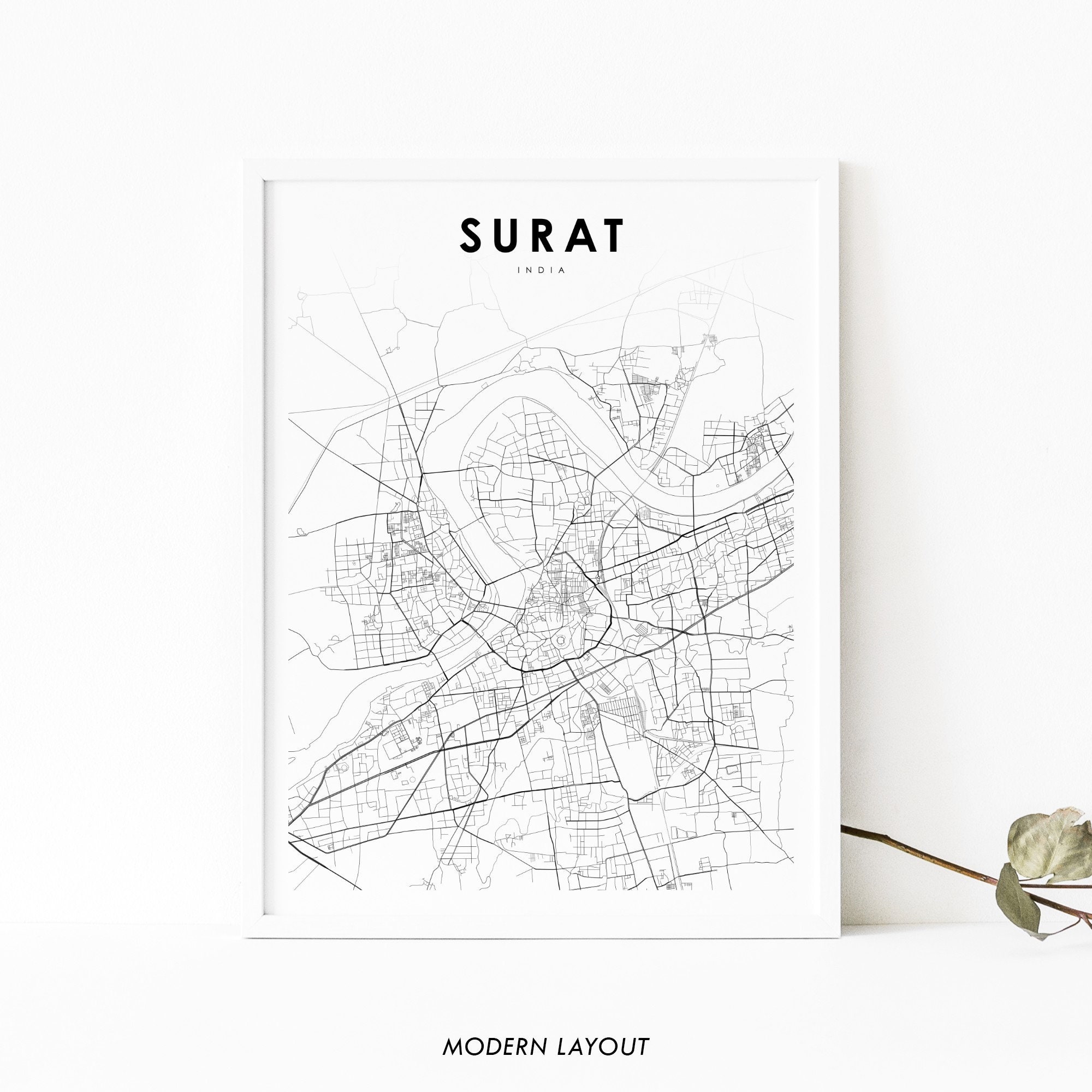 Surat City Map Surat City