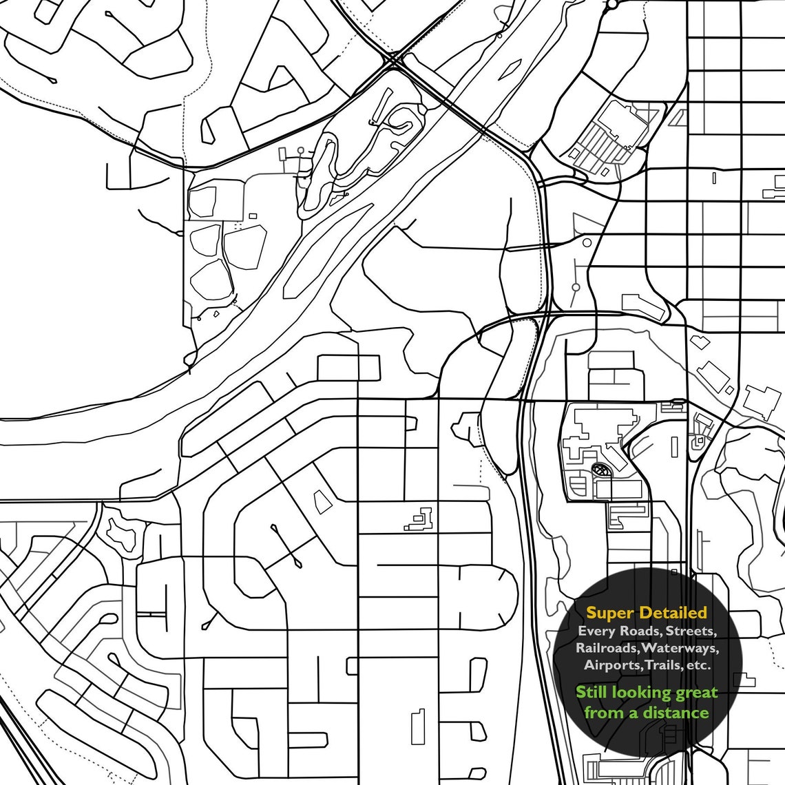 Red Deer Alberta Map Print AB Canada Map Art Poster Edmonton | Etsy