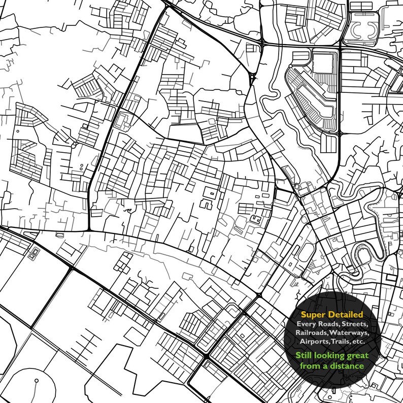 Malacca Malaysia Map Print Map Art Poster Bandaraya Melaka - Etsy