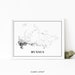 Russia Map Print, Road Map Art Poster, Moscow Russian Federation ...