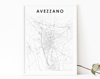 Avezzano Map Poster - Etsy