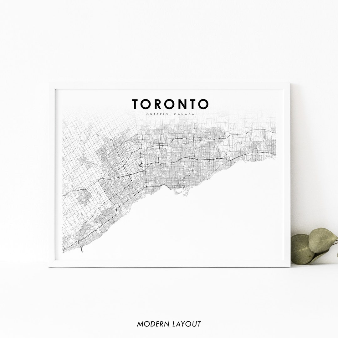 Greater Toronto Area Ontario Map Print, GTA ON Canada Map Art Poster ...