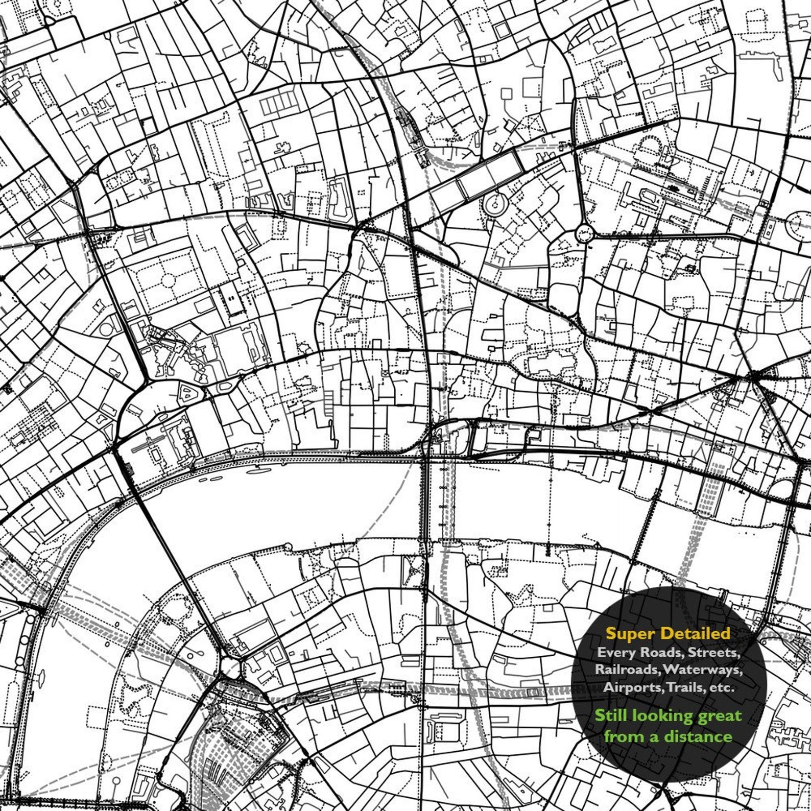 Downtown London England Map Print United Kingdom UK Map Art - Etsy UK