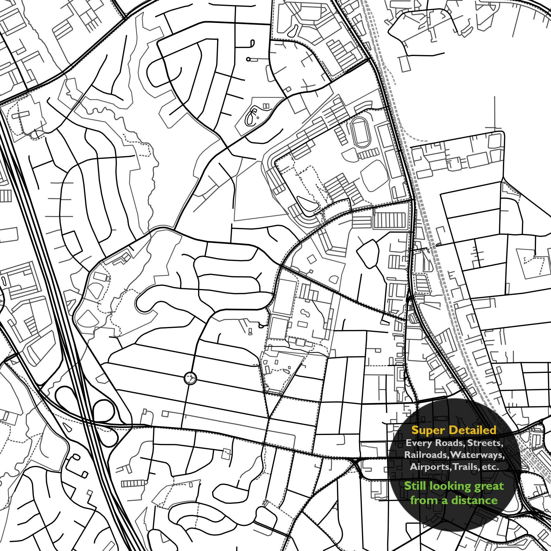 Rockville MD Map Print Maryland USA Map Art Poster - Etsy