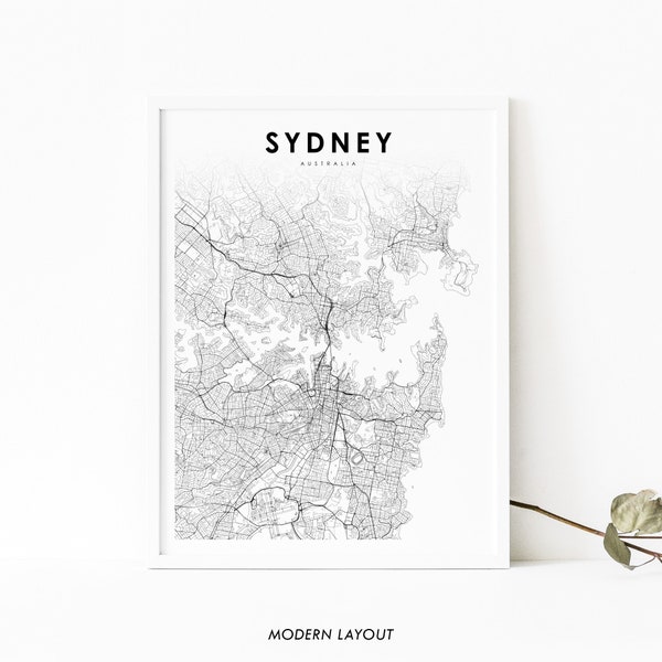 Sydney Map Print - Etsy