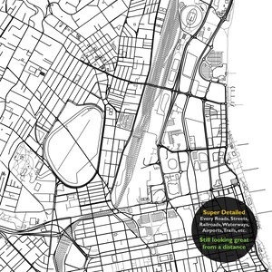 Durban South Africa Map Print, Map Art Poster, Ethekwini, City Street ...