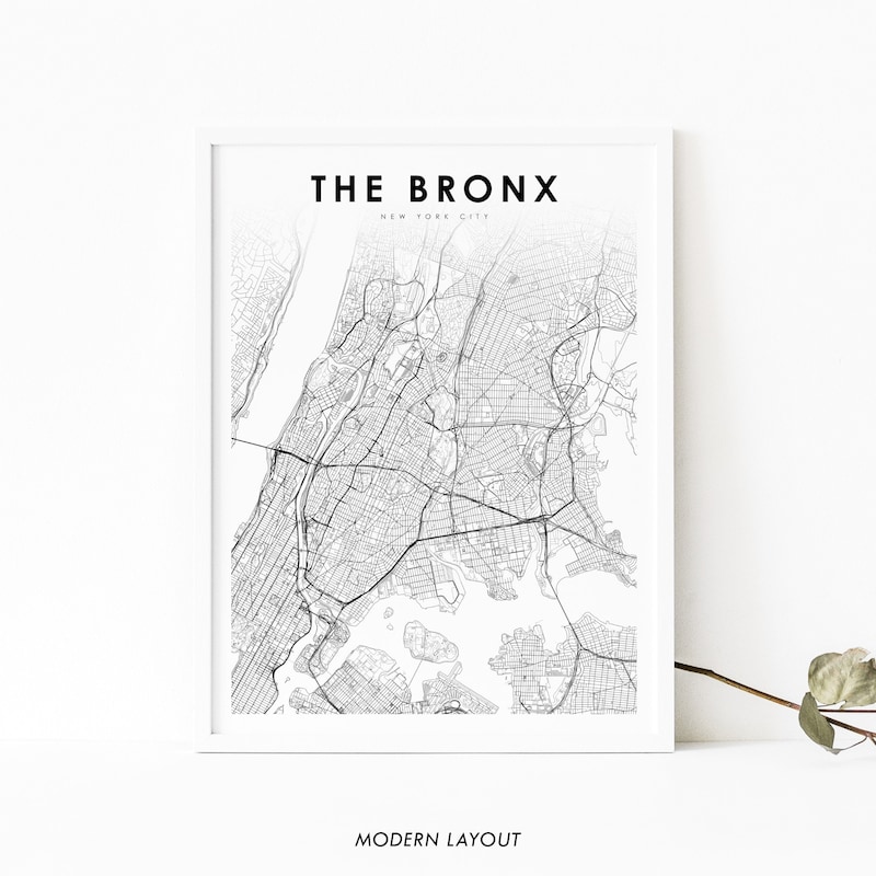 Bronx Map - Etsy