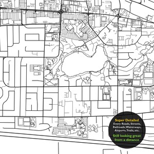 Abbotsford BC Map Print, British Columbia Canada Map Art Poster, City ...