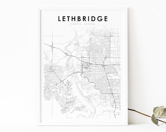 Lethbridge City Map - Etsy