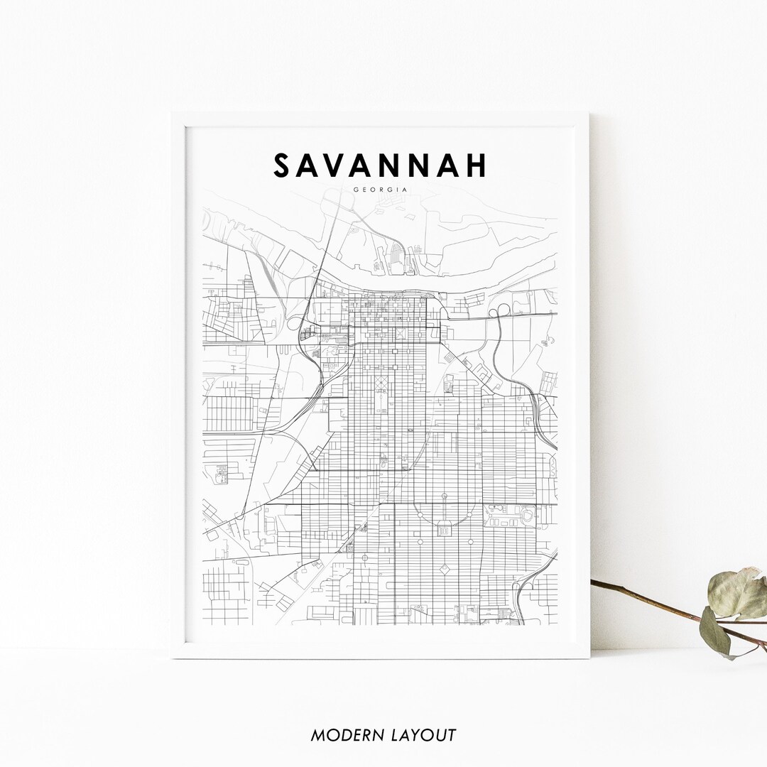 wall map savannah ga