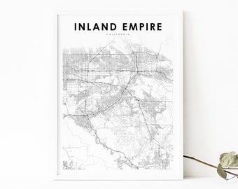 Inland Empire Map - Etsy