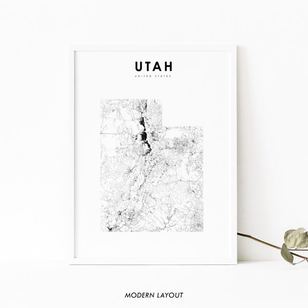 Utah Map Ut Usa United States Map Printable - Etsy