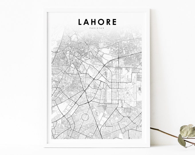 Vintage Lahore Map Print: Circa 1897 Punjab Province - Etsy Canada