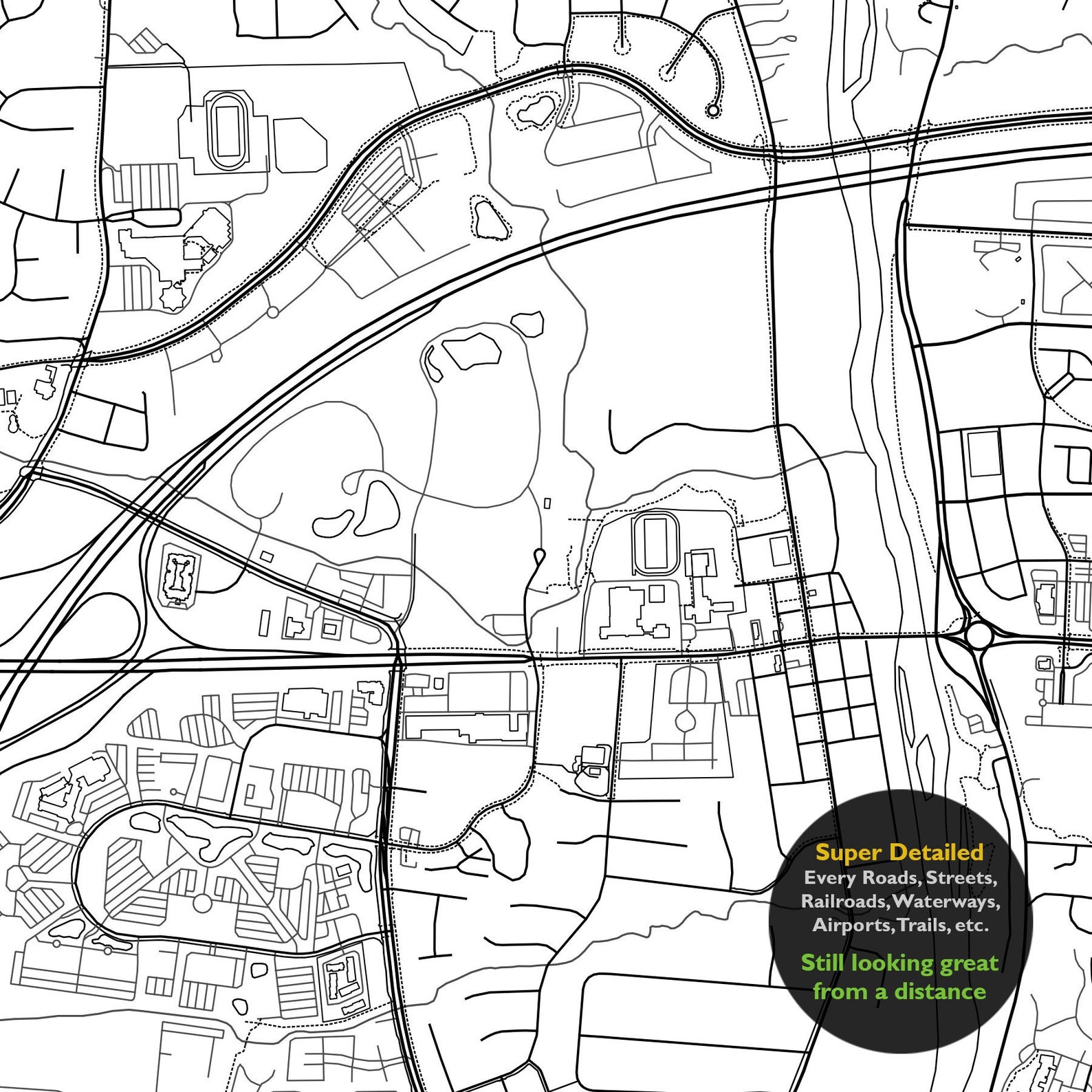 Dublin OH Map Print, Ohio USA Map Art Poster, City Street Road Map ...