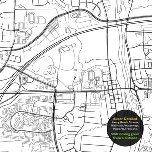 Dublin OH Map Print, Ohio USA Map Art Poster, City Street Road Map ...