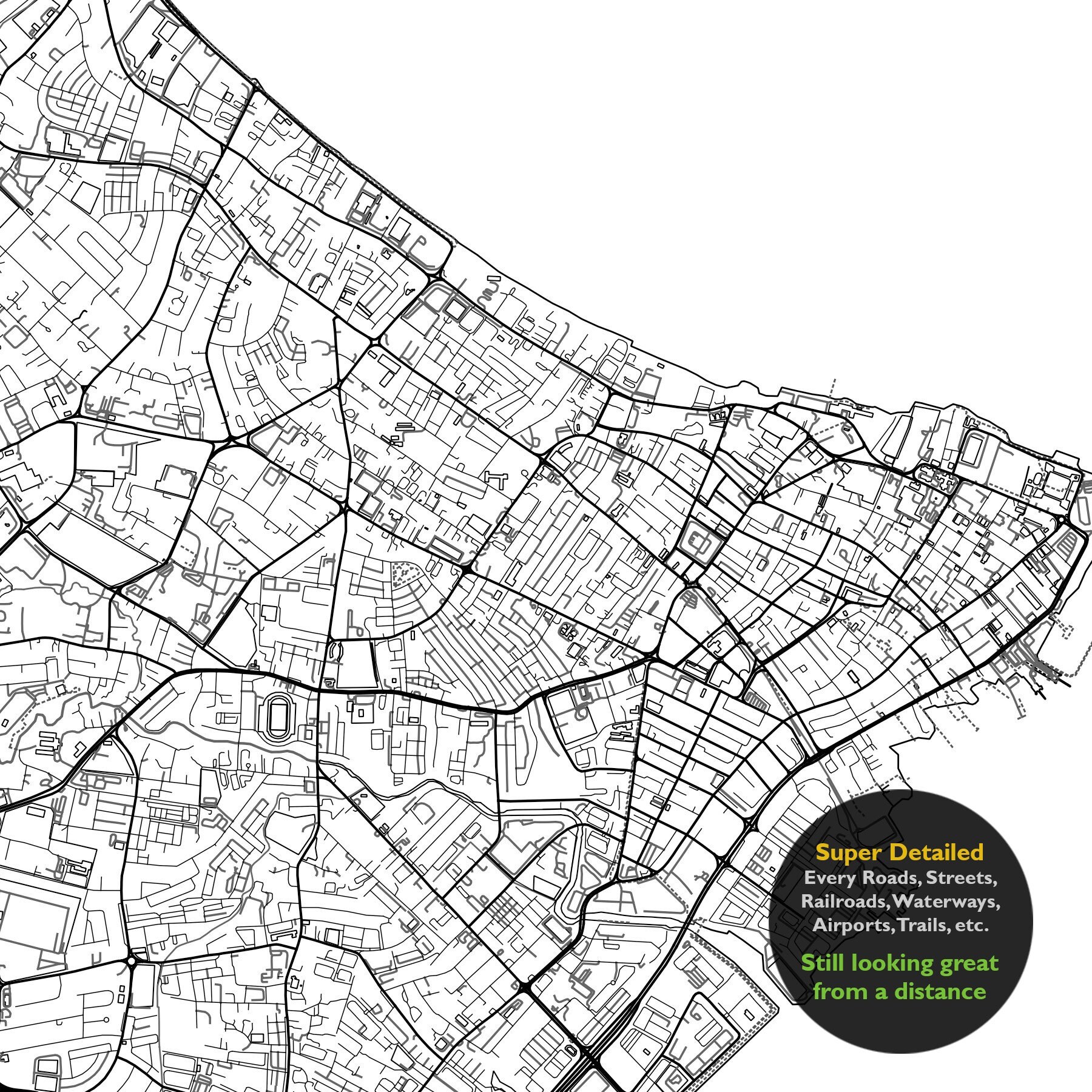 Penang Malaysia Map Print Map Art Poster George Town City | Etsy