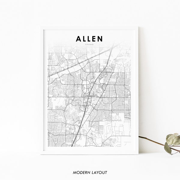 Texas Map Print - Etsy