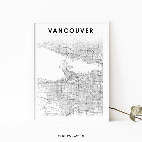 Victoria BC Map Print British Columbia Canada Map Art Poster - Etsy