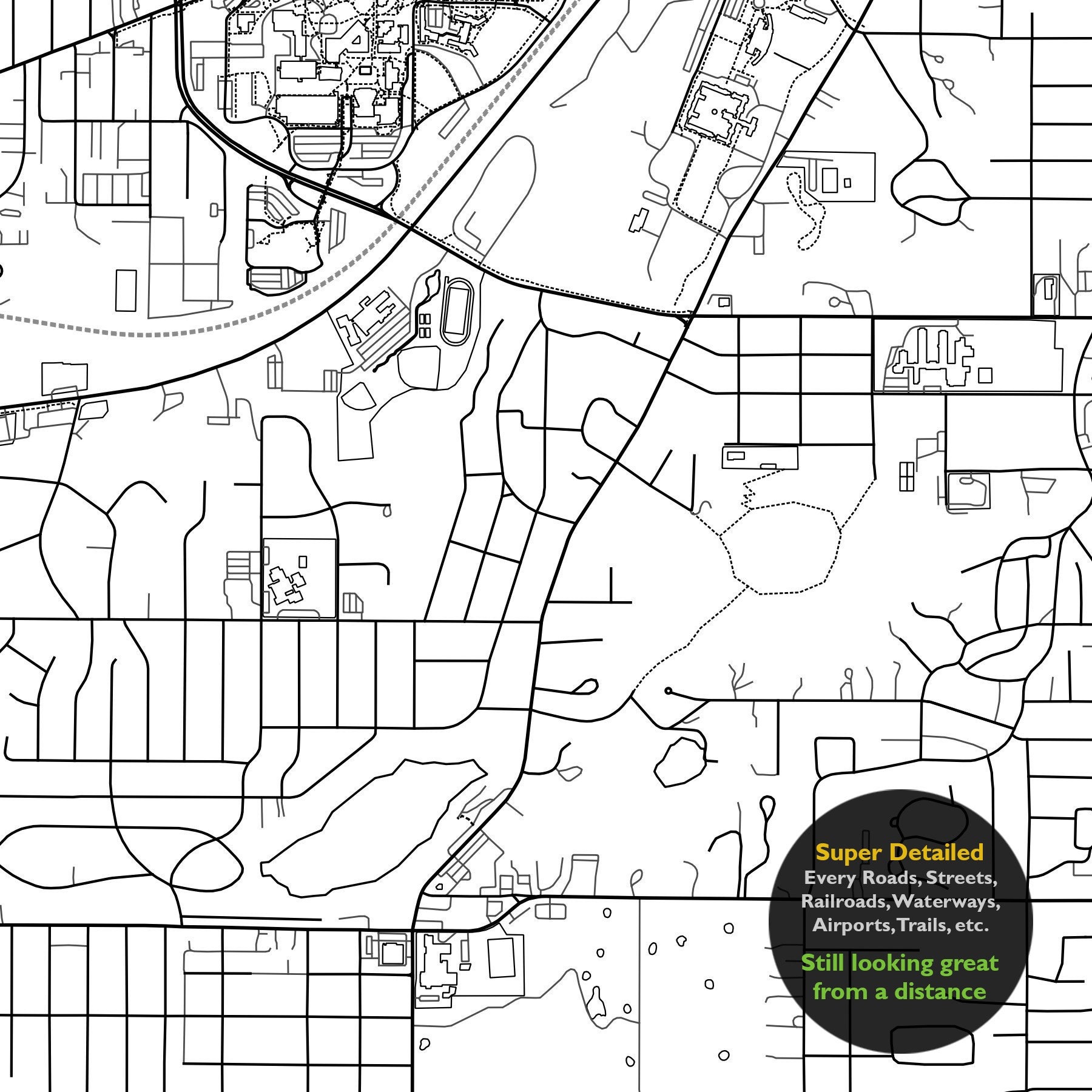 Portage MI Map Print Michigan USA Map Art Poster Kalamazoo - Etsy