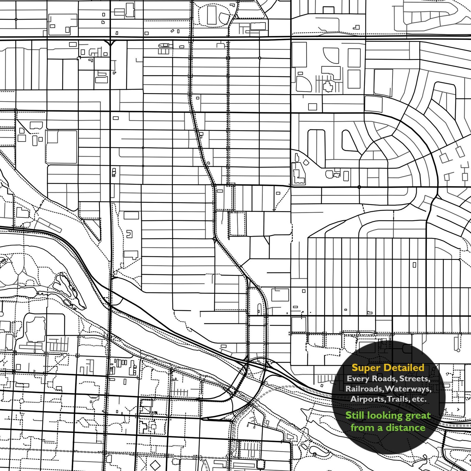 Downtown Calgary Alberta Map Print AB Canada Map Art Poster | Etsy
