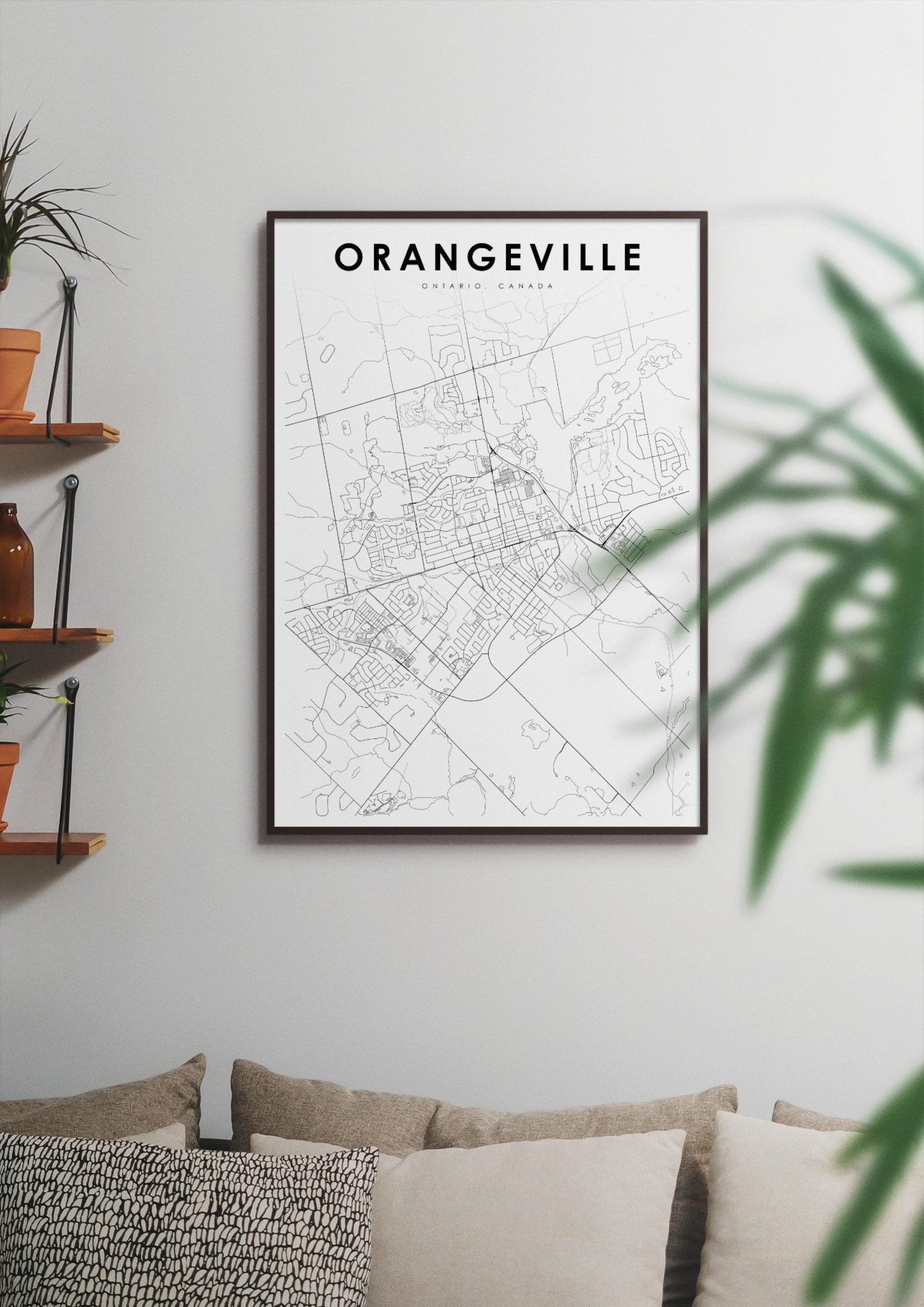 Orangeville Ontario Map Print ON Canada Map Art Poster | Etsy