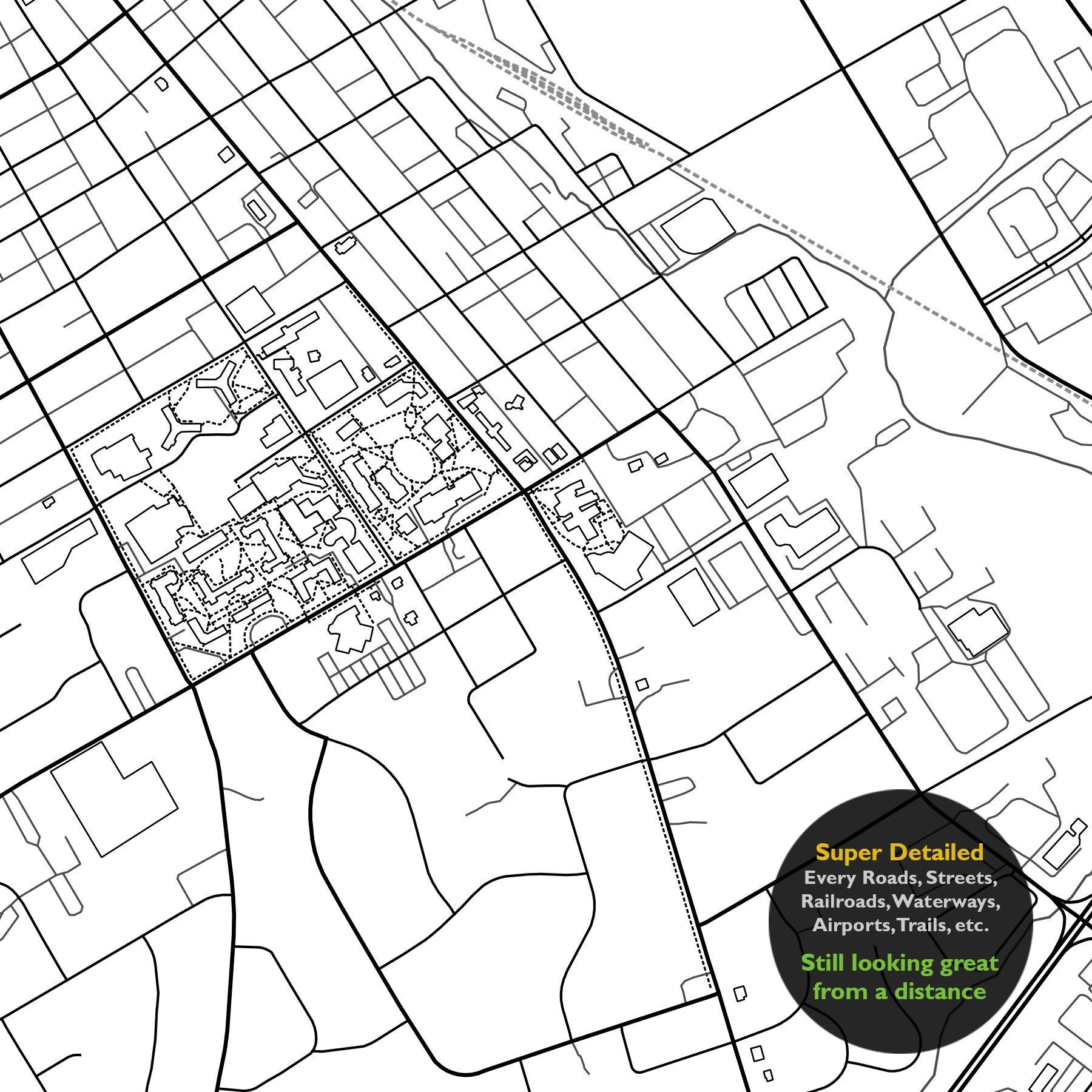 West Chester PA Map Print Pennsylvania USA Map Art Poster | Etsy