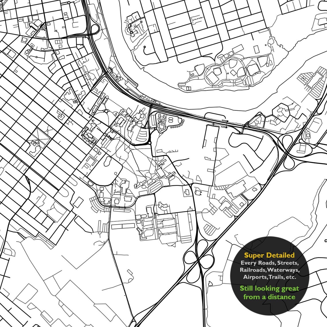 Edison NJ Map Print New Jersey USA Map Art Poster Middlesex | Etsy