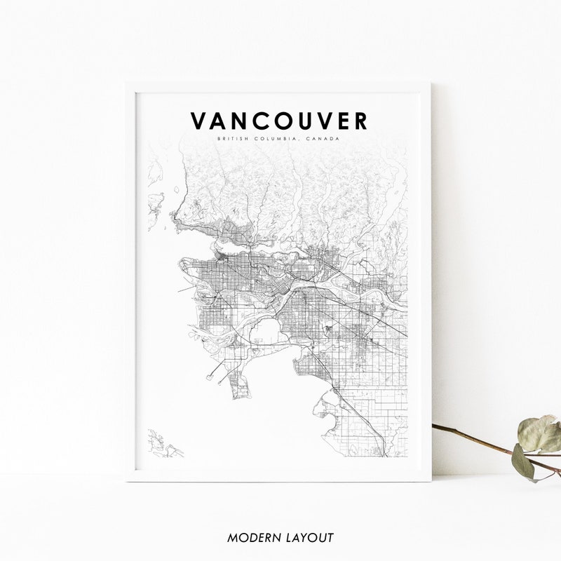 Vancouver Bc Street Map - Etsy
