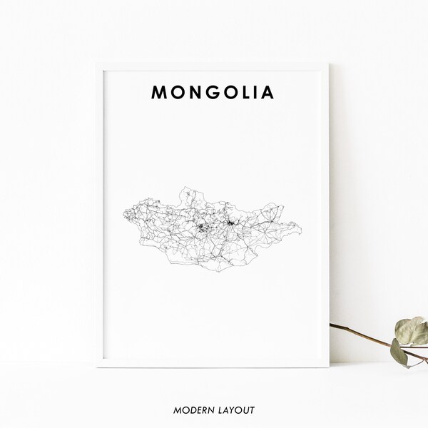 Ulaanbaatar Road Map - Etsy