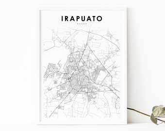 Irapuato Map Print - Etsy