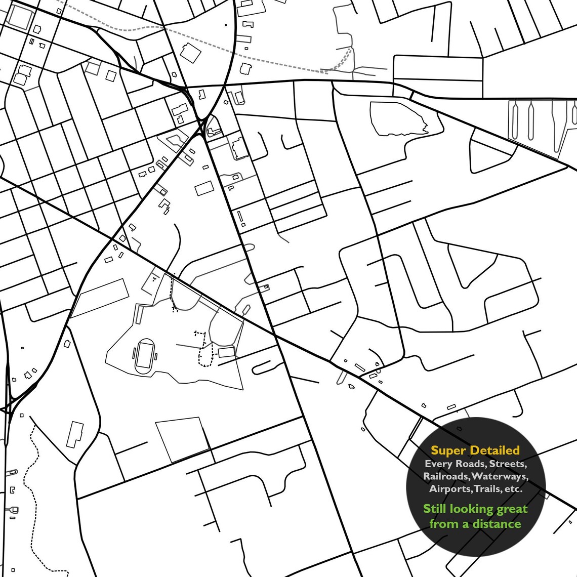 Lufkin TX Map Print, Texas USA Map Art Poster, Angelina County, City ...