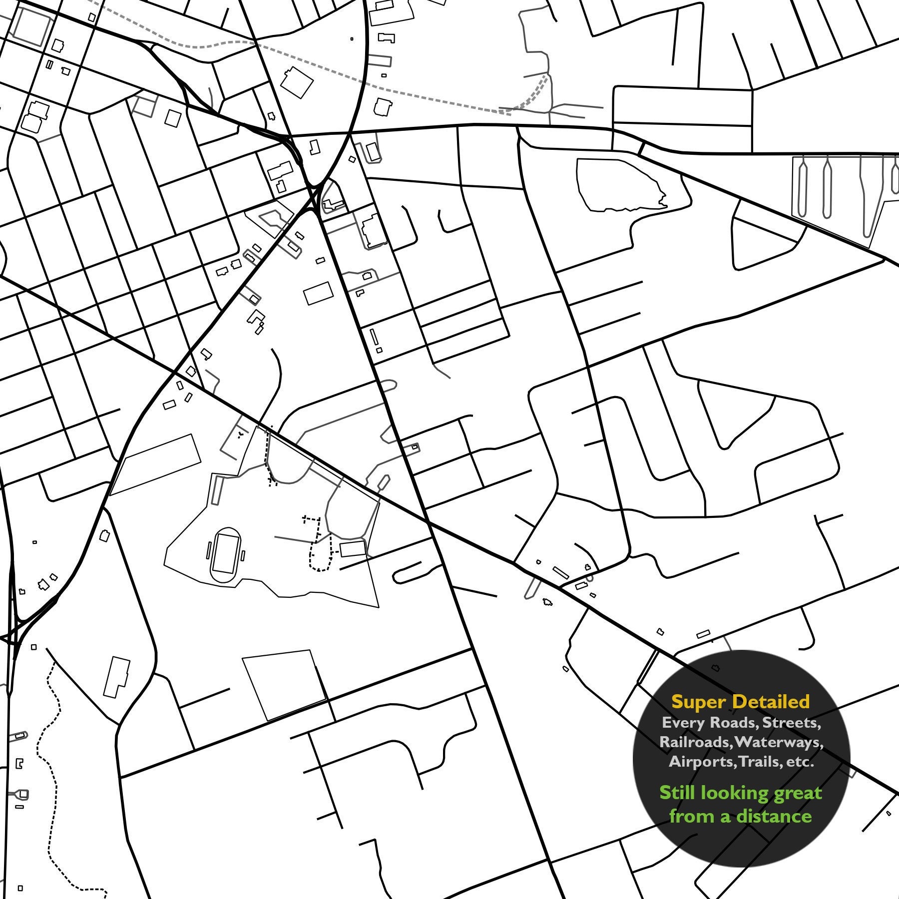 Lufkin TX Map Print, Texas USA Map Art Poster, Angelina County, City ...
