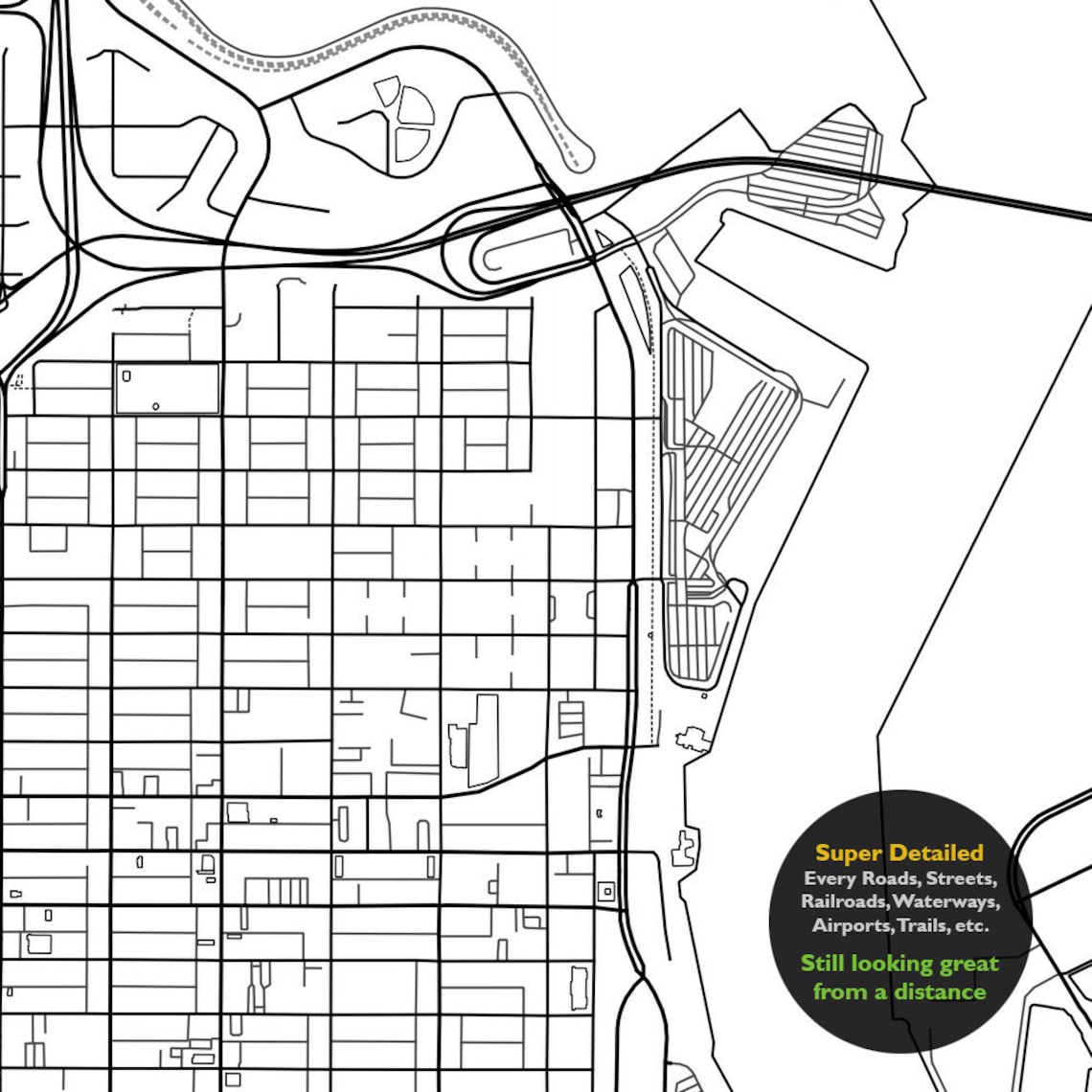 San Pedro CA Map Print California USA Map Art Poster Palos | Etsy