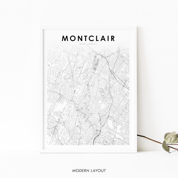 Montclair Nj Map Print - Etsy