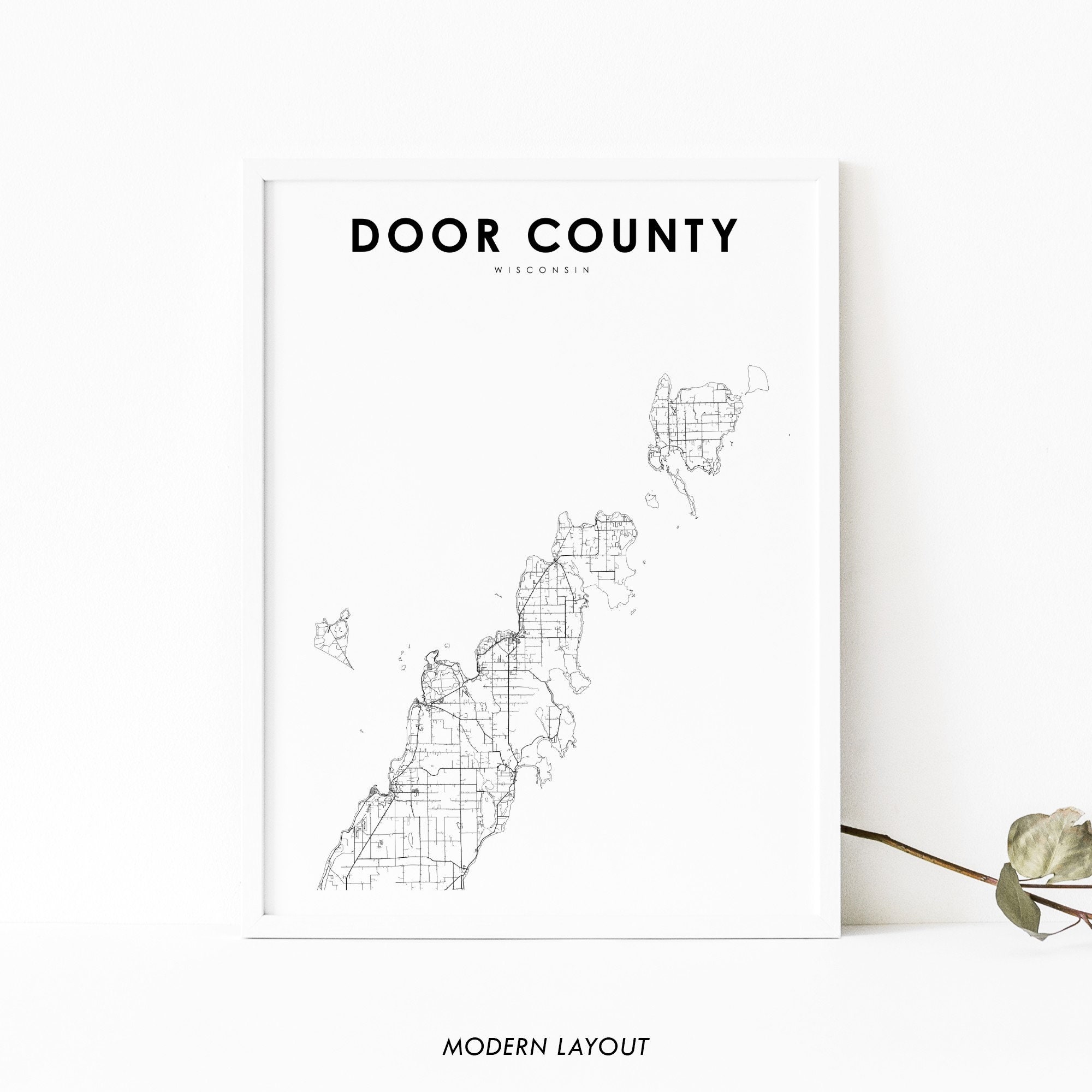 Door County Map Printable