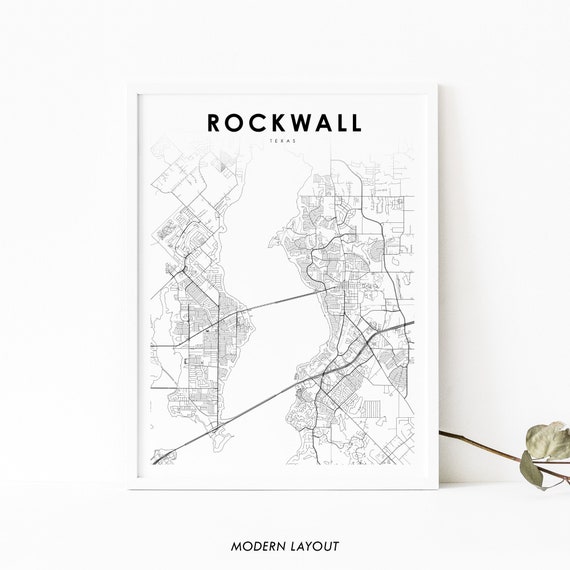Rockwall Texas Map Wall