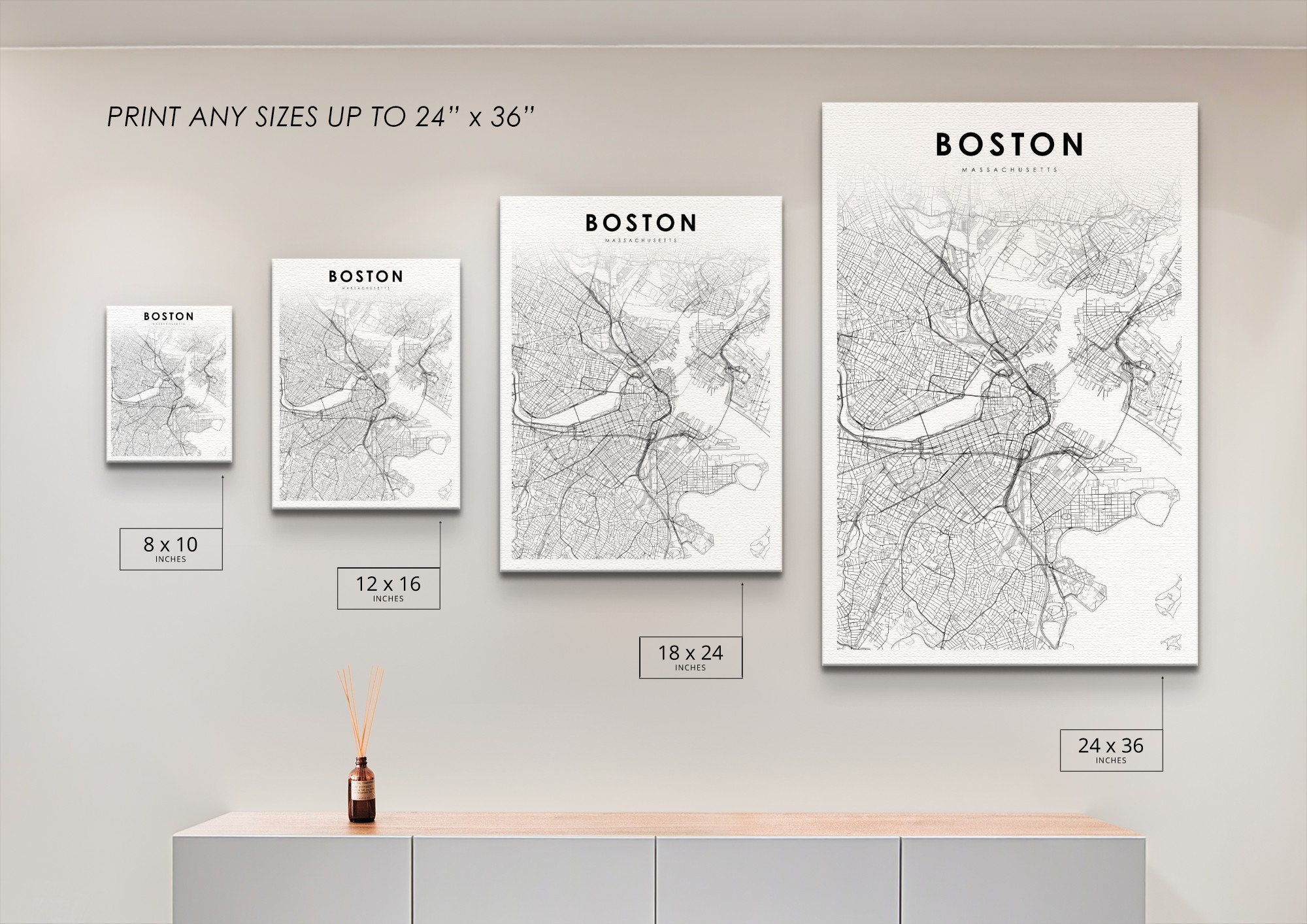 Downtown Boston Map Coloring Page