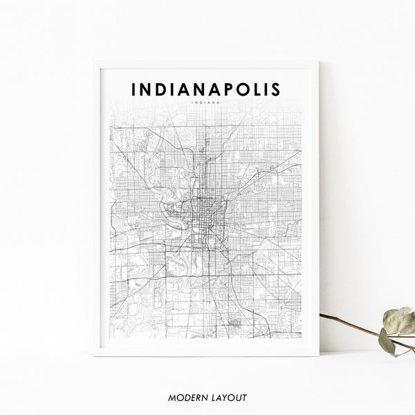 Indianapolis Map - Etsy