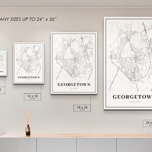 Georgetown KY Map Print, Kentucky USA Map Art Poster, Scott, City ...