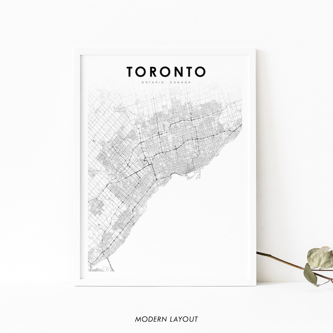 Greater Toronto Area Ontario Map Print, GTA ON Canada Map Art Poster ...
